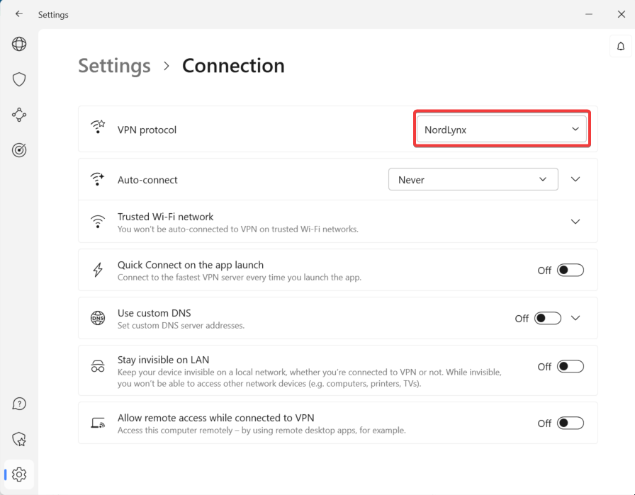 Using NordLynx in the NordVPN app - Windows – Live Chat, VPN Setup ...