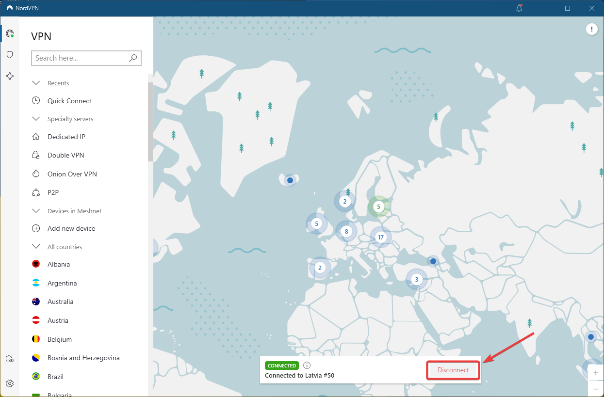 How to disconnect from NordVPN servers – Live Chat, VPN Setup ...