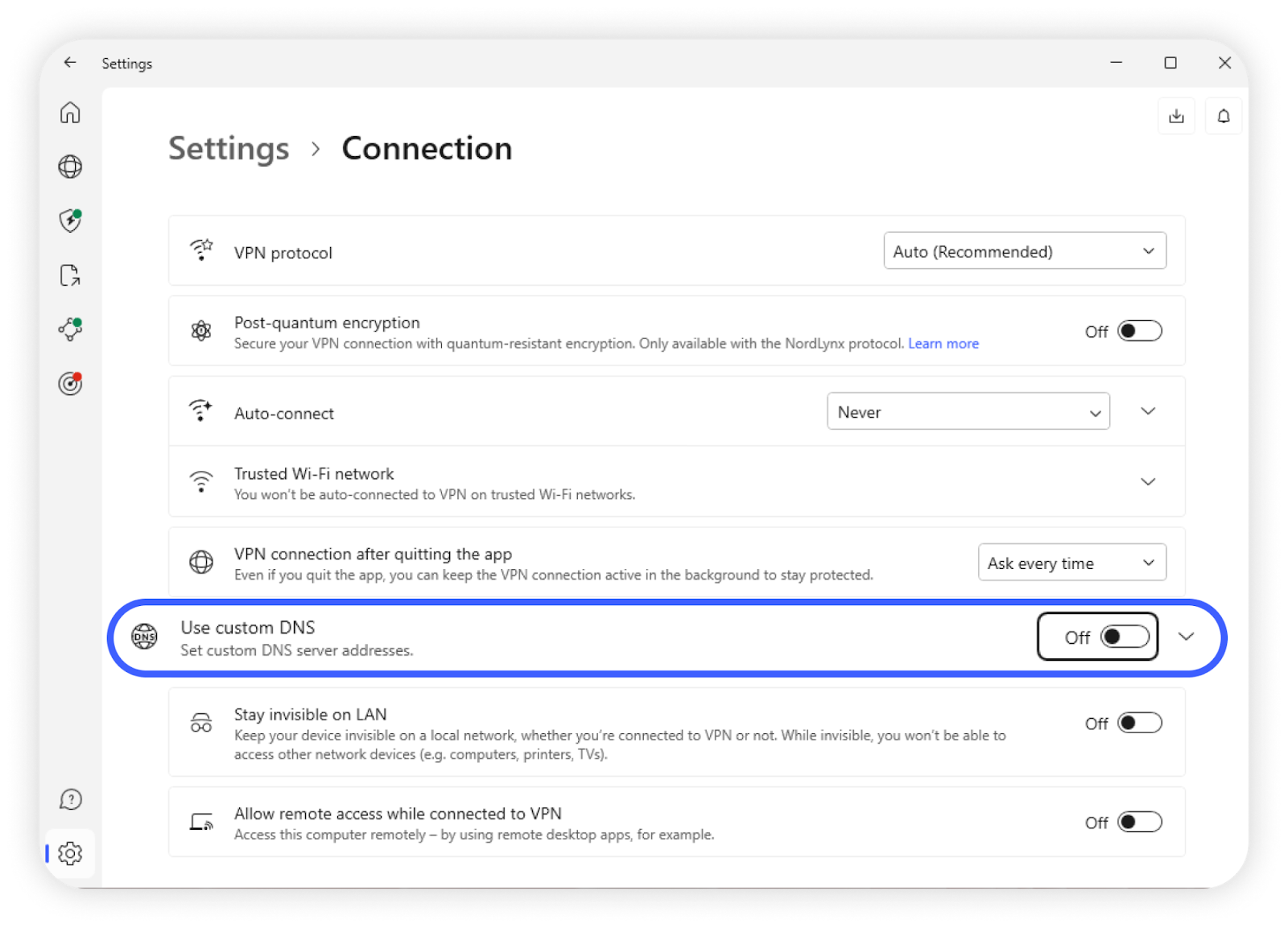 How to change your DNS using the NordVPN app – Live Chat, VPN Setup, Troubleshooting | NordVPN ...
